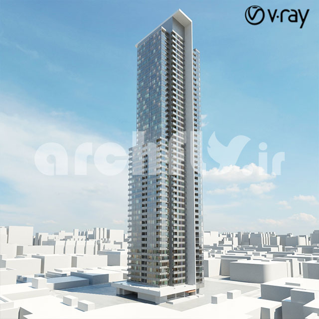 مدل سه بعدی ساختمان مدرن 073 - Archfly.ir